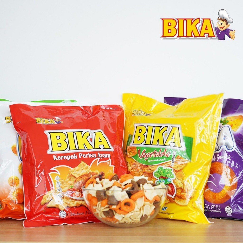 BIKA Chicken Flavoured Cracker Snacks- Family Pack Red | Shopee Malaysia