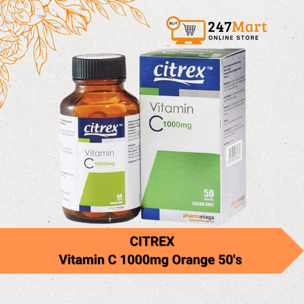 CITREX Vitamin C 1000mg (Sugar Free) Orange Chewable 50's | Shopee Malaysia