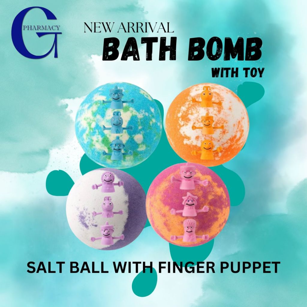 BATH BOMB ESSENTIAL SPA SALT BALL WITH FINGER PUPPET 100g | Shopee Malaysia