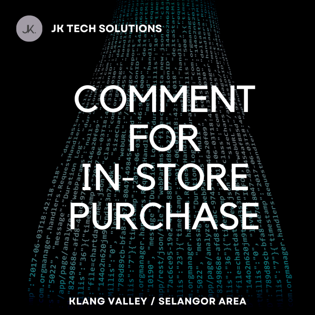 COMMENT FOR IN-STORE PURCHASE ONLY | Shopee Malaysia