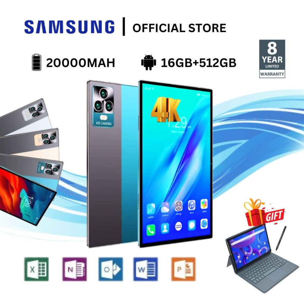 2024 5G Tablet Samsung Galaxy Tab P20 12 Inch Tablet 16GB+512GB Learning Tablet for Online ...