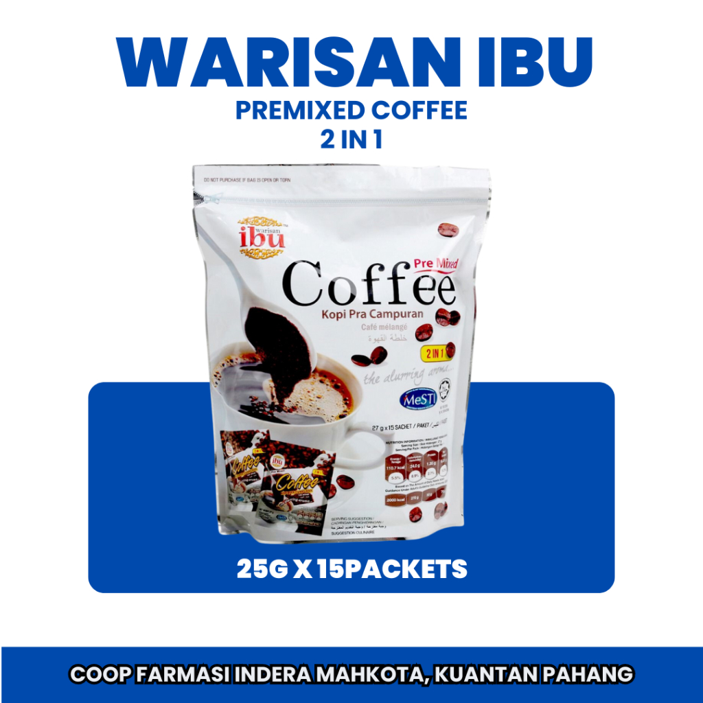 WARISAN IBU PRE MIXED COFFEE 2 IN 1 | Shopee Malaysia