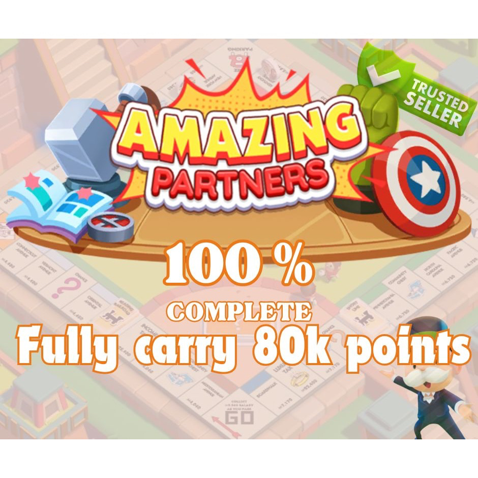 Monopoly GO! 👯 AMAZING Partner (Complete 💯)🔥 | Shopee Malaysia