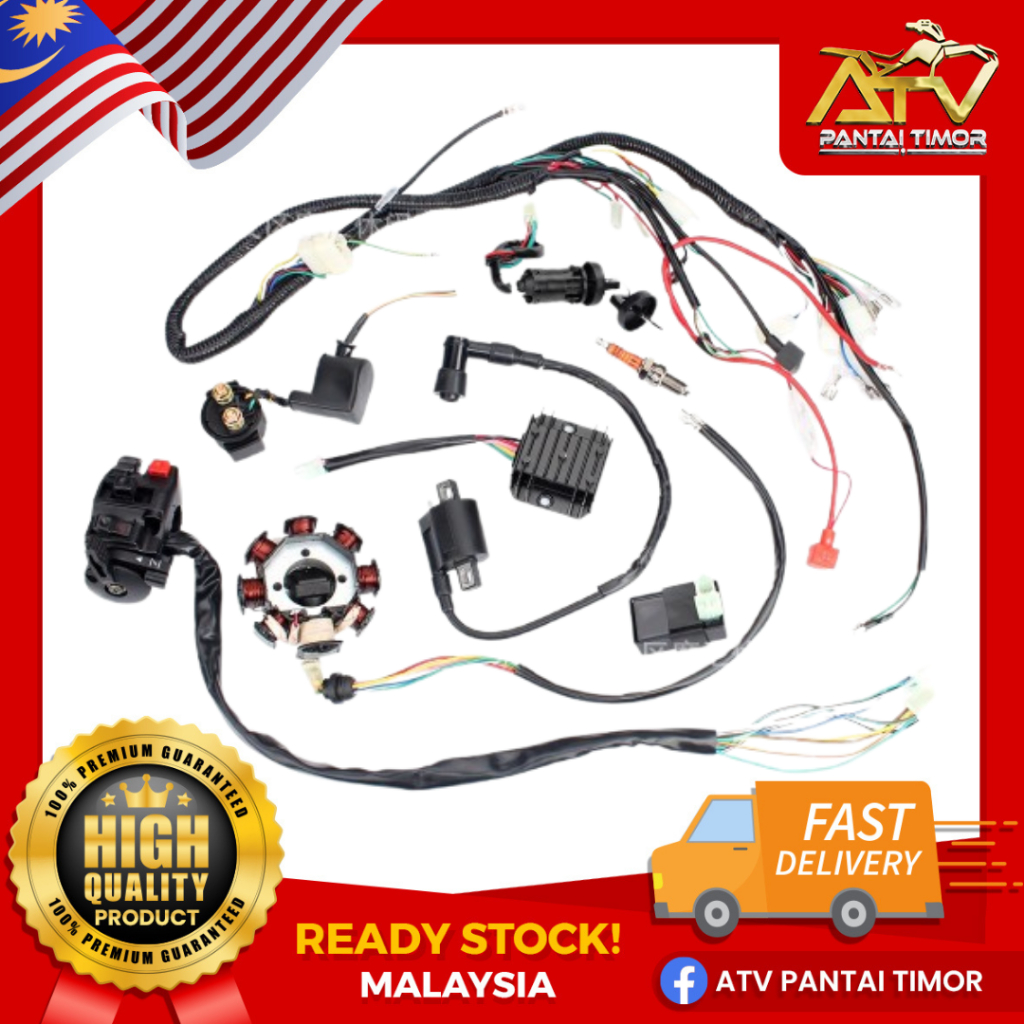 🔥LOCAL READY STOCK 🔥Upgrated Electrics CDI Wire Harness Stator Assembly ...