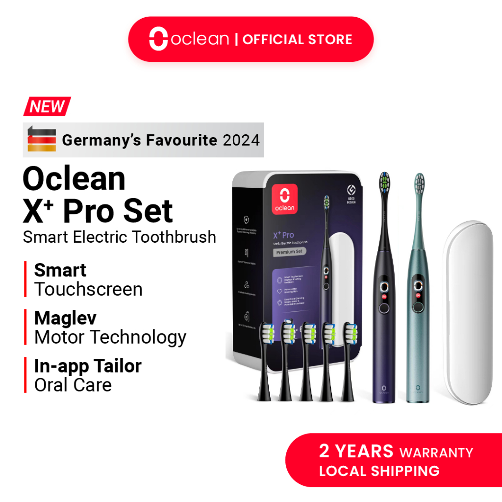 [NEW] Oclean X+ Pro Premium Set | LCD Smart Screen | Blind Zone Detection | App Connectivity ...