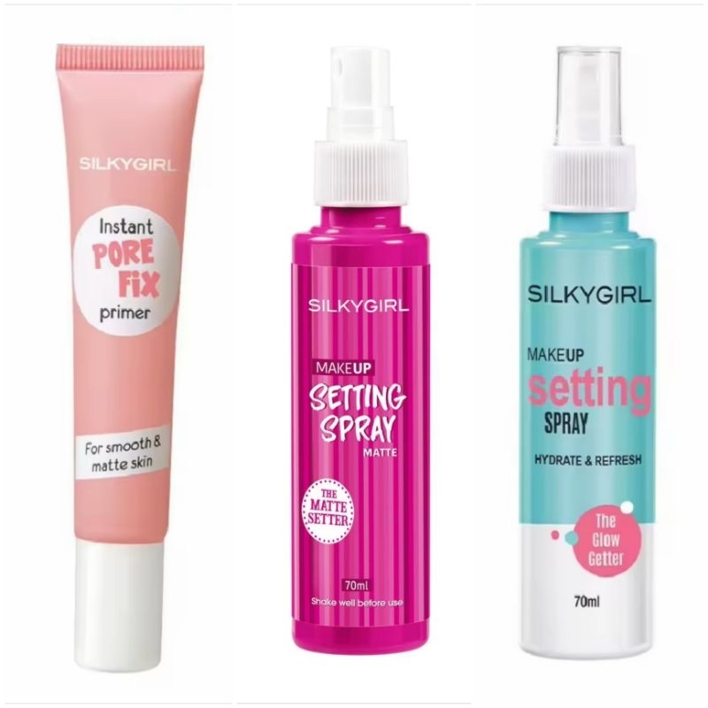 Silkygirl Instant Pore Fix Primer 15ml, Silkygirl Makeup Setting Spray 70ml | Shopee Malaysia
