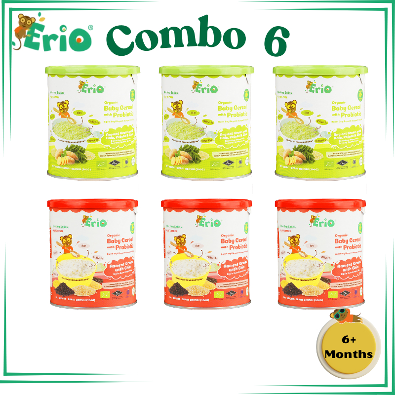 (Combo Pack Of 6) Erio Organic Baby Cereal With Probiotic - Ancient ...
