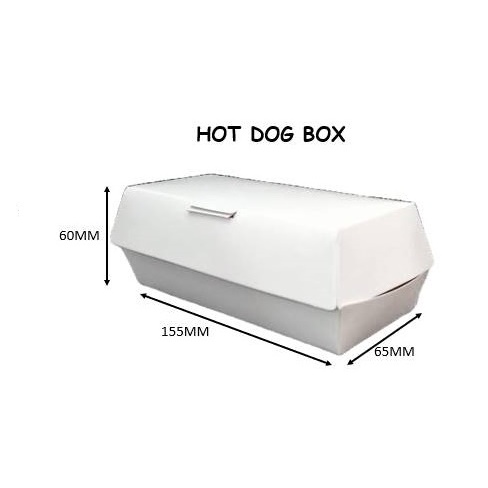 White Hot Dog Paper Box 155MM X 65MM X 60MM (100's) | Shopee Malaysia