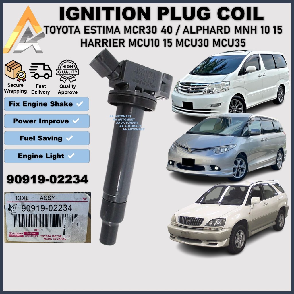 ORIGINAL V6 3.0CC TOYOTA ESTIMA MCR30 40 ALPHARD MNH10 15 HARRIER MCU10 ...