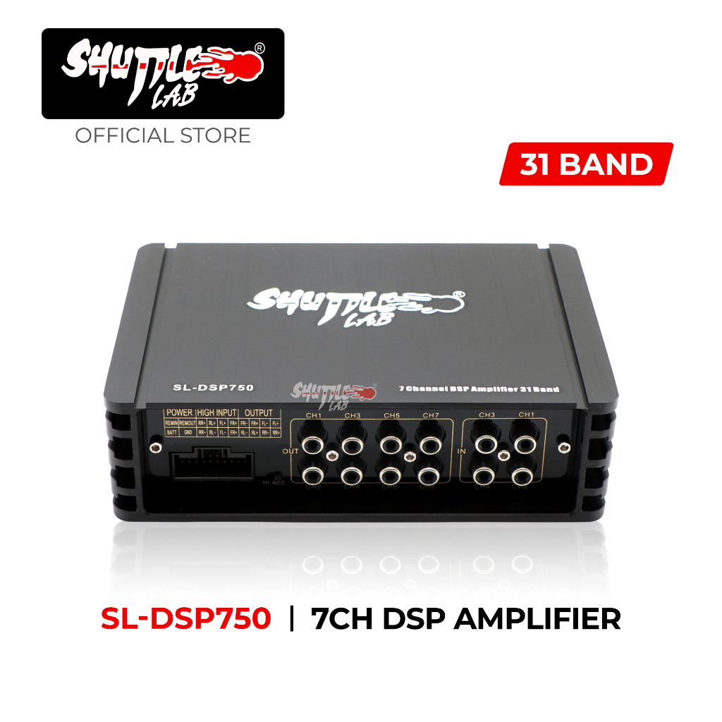 SHUTTLE LAB SL-DSP750 7 Channel DSP Amplifier Plug & Play DSP 31 Band ...