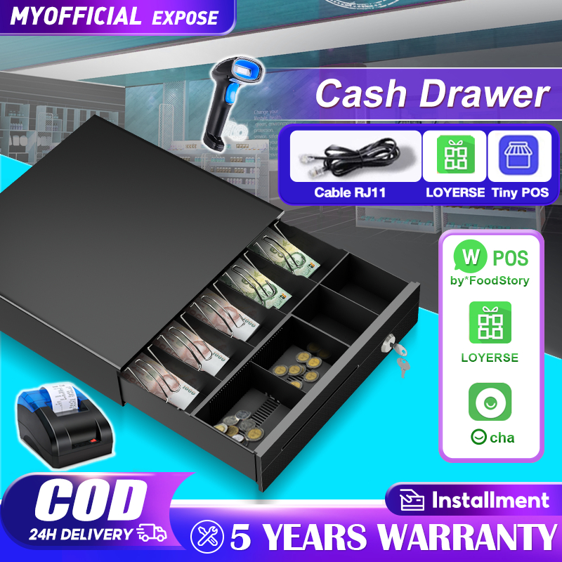 Cash Box With Lock Money Box Cashier Machine With System Cash Drawer 5 ...