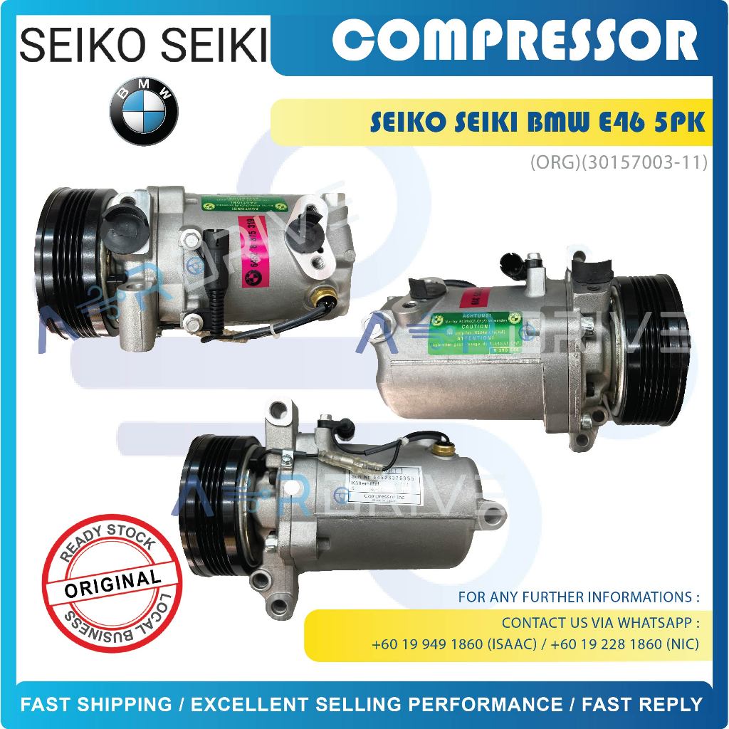 ORIGINAL SEIKO SEIKI BMW E46 COMPRESSOR 30157003-11 | Shopee Malaysia