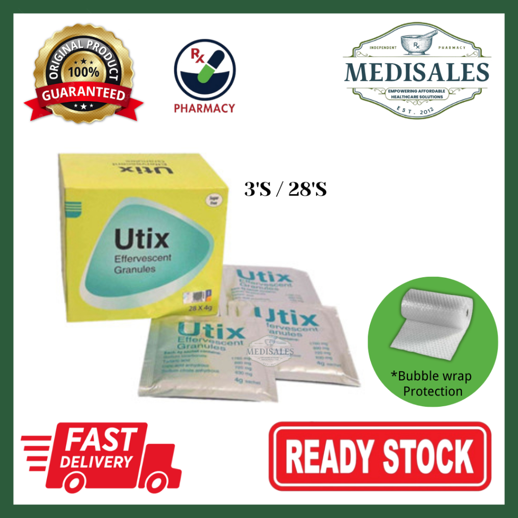 UTIX EFFERVESCENT GRADULES SACHET 4G (3'S | 28'S) EXP 06/2027 | Shopee ...