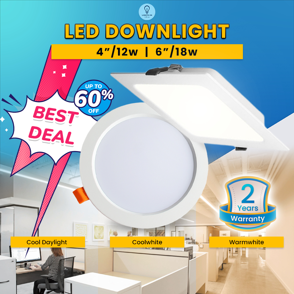 Offer 4"/12w 6"/18 LED Downlight Panel Light Lampu Led Siling LED ...