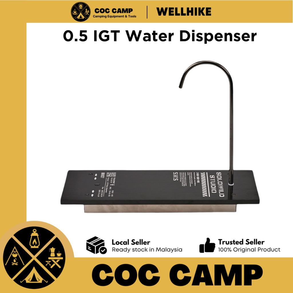 Wellhike IGT Table Accessories 0.5 Water Dispenser Rechargeable Pump Outdoor Camping Tactical ...