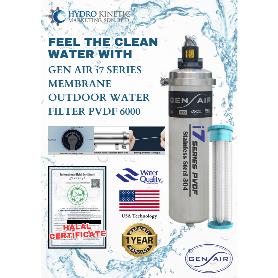 GEN AIR i7 SERIES Membrane Outdoor Water Filter SUS 304 - PVDF 6000 ...