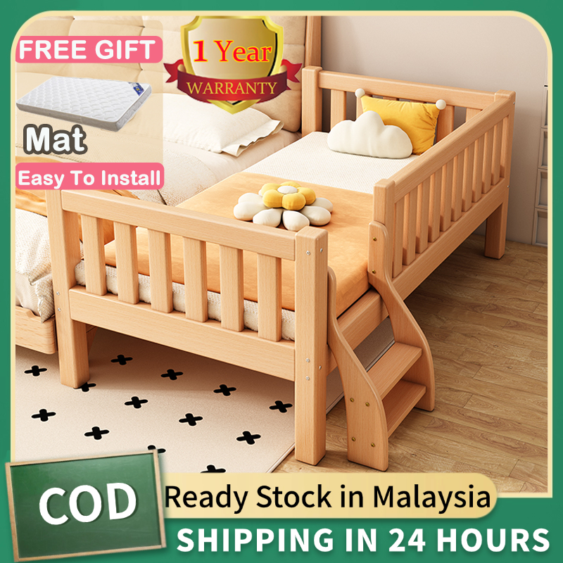 Katil Budak Kids Bed Frame Wood Crib Katil Kanak Kanak Easel ...