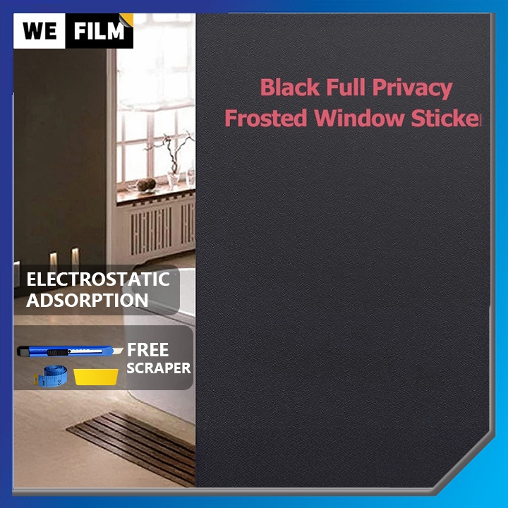 [MY Delivery] Frosted Blackout Window Film Privacy Static Glass Window ...