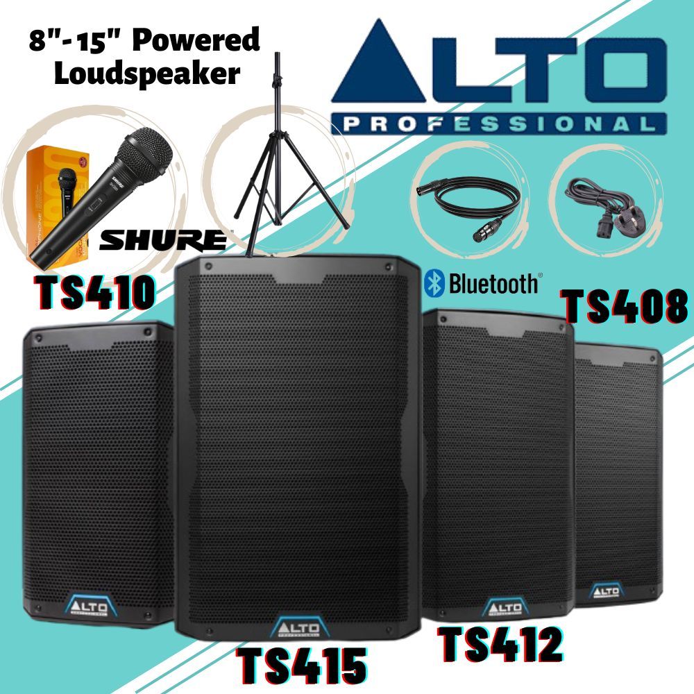 Alto TS415 2500W 15" Powered Speaker With Mic , Speaker Stand and Cable - Each ( TS-415 / TS 415 ...