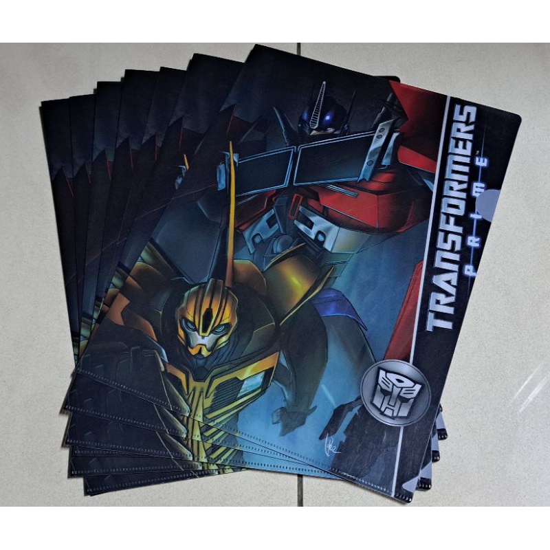 Set of 7 Pieces Transformers Prime Hasbro A4 Paper Plastic Folder Cover ...