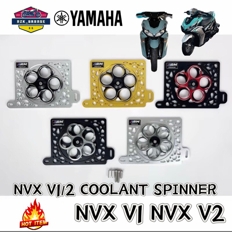NVX NMAX 155 V1 V2 RADIATOR COVER ALLOY FULL CNC ROTATING FAN DESIGN ...