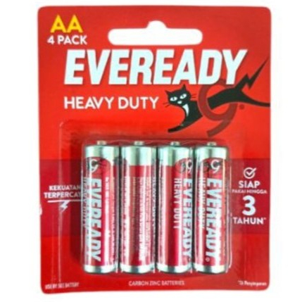EVEREADY Heavy Duty AA AAA D Battery (4pcs/Card) | Shopee Malaysia