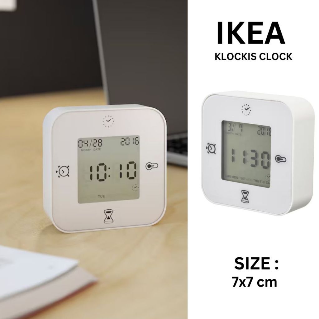 KLOCKIS / LÖTTORP / LOTTORP Clock Thermometer Alarm Timer | Shopee Malaysia