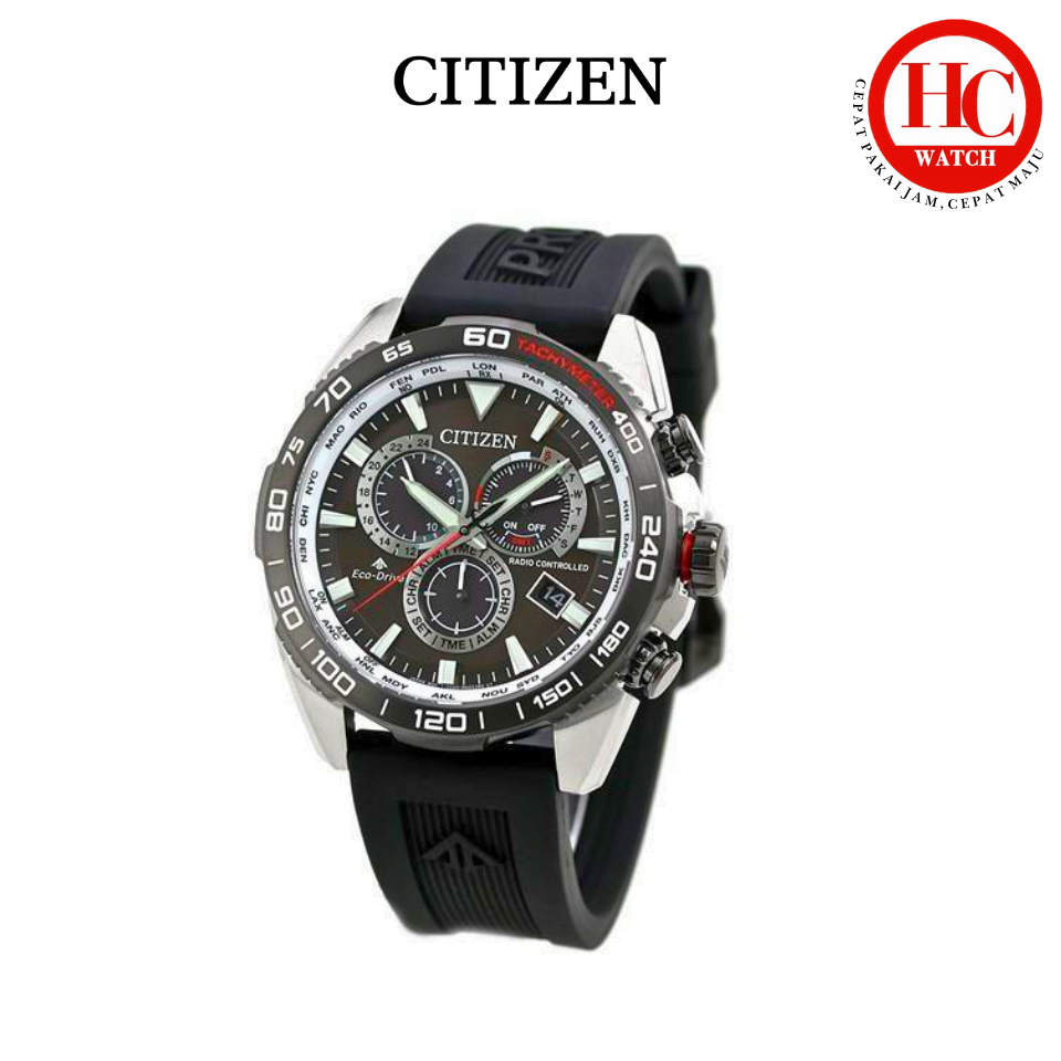 Citizen CB5036-10X Eco-Drive Titanium Black Dial Radio-Controlled ...