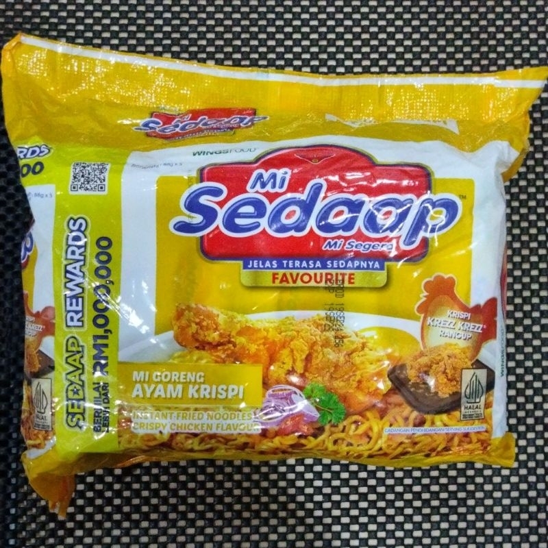 MI SEDAAP Mi Goreng Ayam Krispi 88g X 5 Pek (Exp: 19/09/2025) | Shopee ...