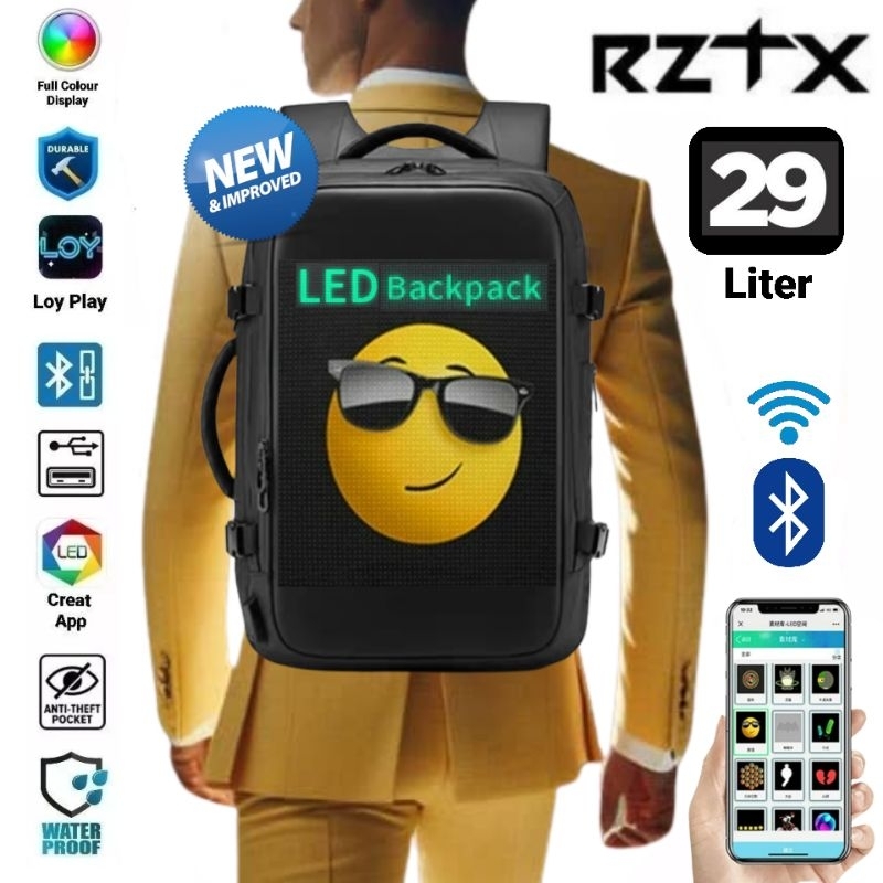 New LED screen backpack electronic luminescent driving and riding ...