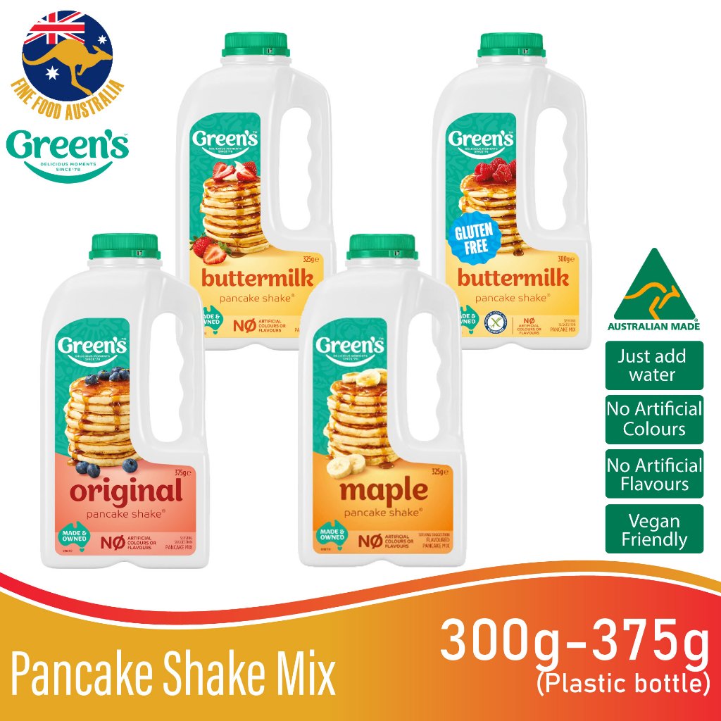 Australia's Green's Pancake Perfection Shake Mix 300-375g | Aussie ...