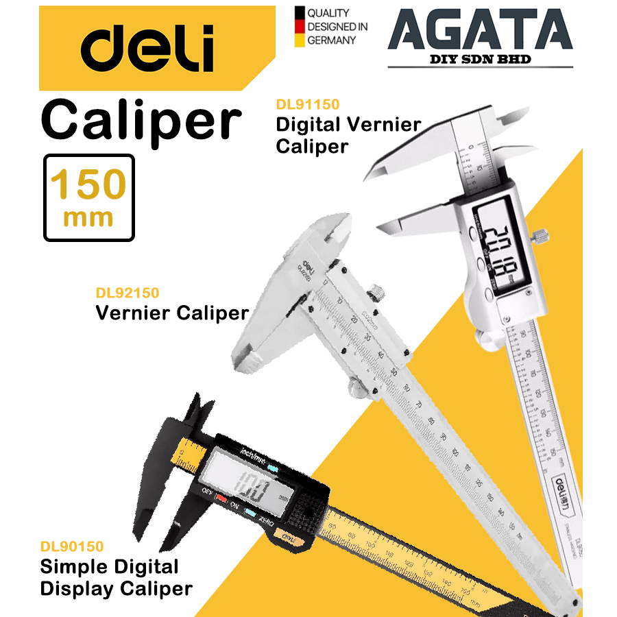 DELI Caliper ┃DL90150 Simple Digital Display Caliper┃DL91150 Digital ...
