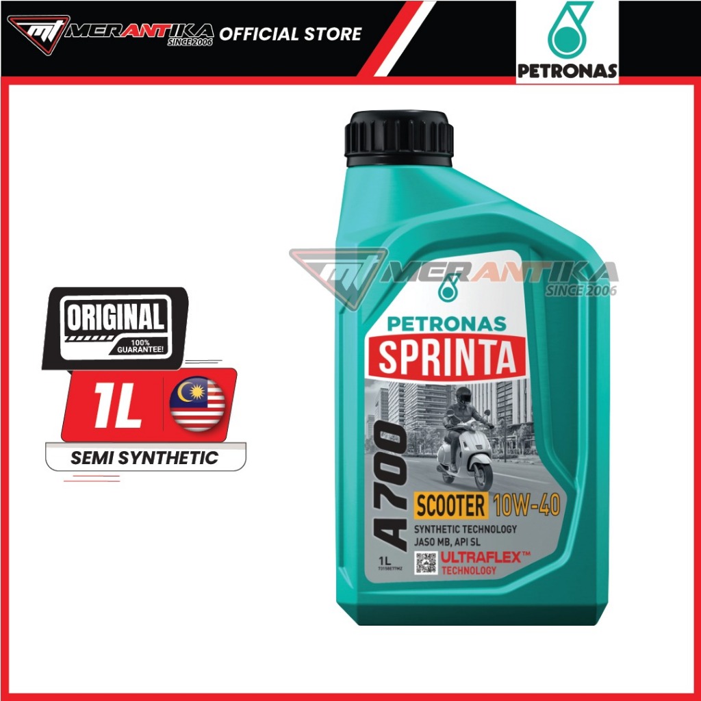 MERANTIKA l PETRONAS Sprinta A700 Semi Synthetic 10W40 1L Scooter Oil ...