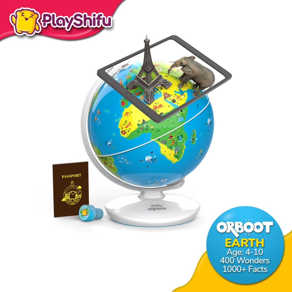 PlayShifu Orboot Earth - Interactive AR Globe with 400 Wonders | For kids 4Years+ | App-based ...