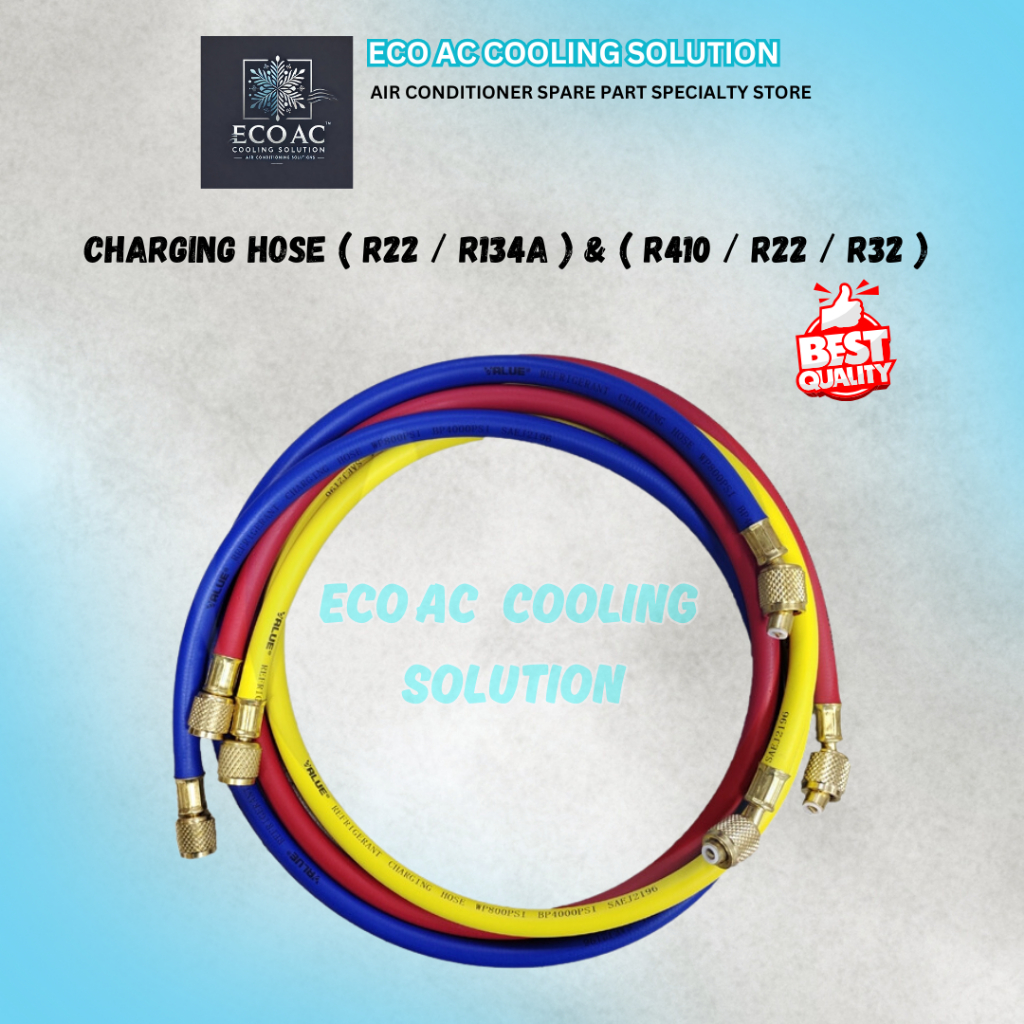 SUNEYE Charging Hose Aircond Gas Meter Hose Pipe 5 FT ( R22 / R134A ...