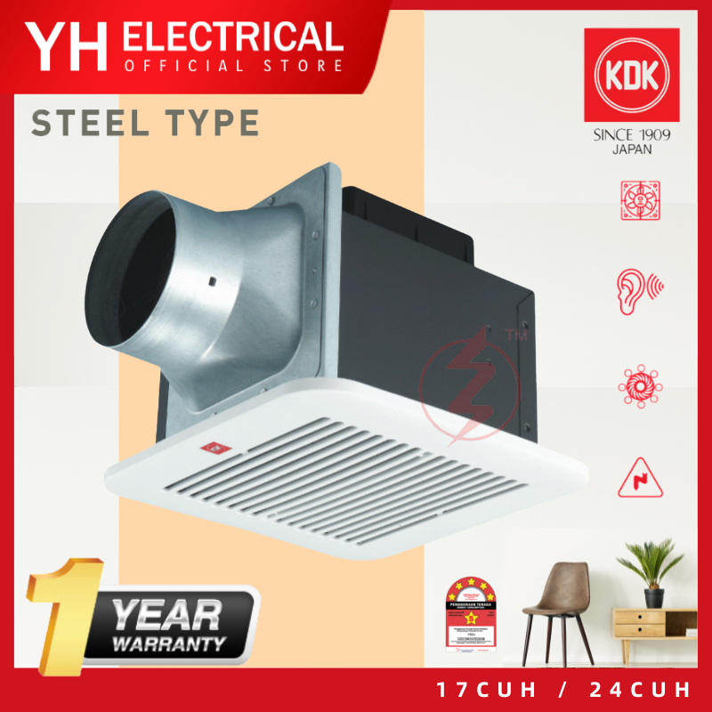 KDK 17CUH/24CUH CEILING MOUNTED SIROCCO VENTILATING FANS STEEL TYPE ...