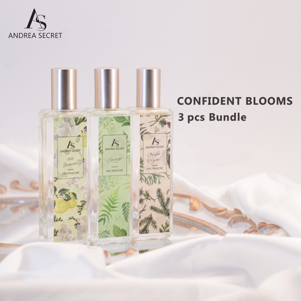 【3PCS】Andrea Secret Confident Blooms Bundles | 50ML | Unisex Perfume ...