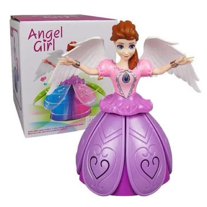 Angel Girl 360 Rotating Musical Dancing Toy Doll with Wings with Lights ...