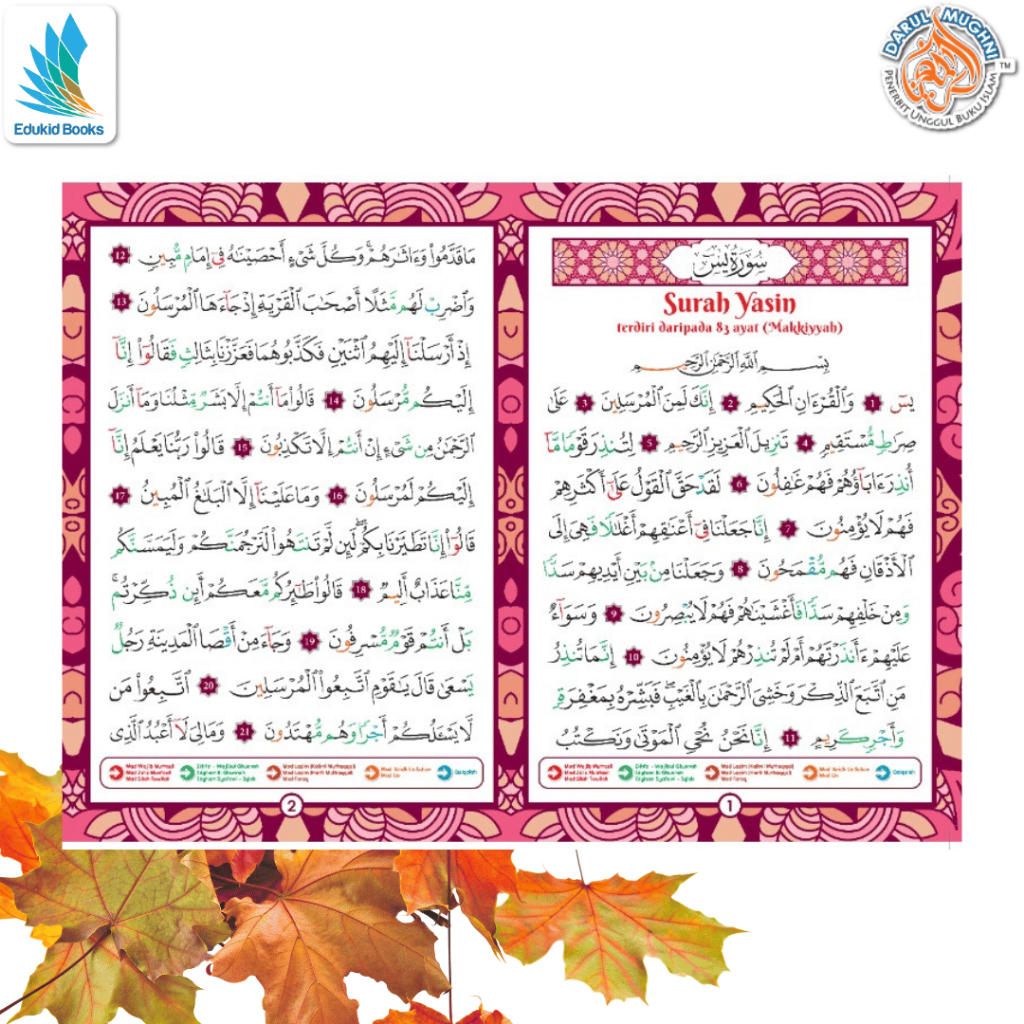 KAD SURAH YASIN BERSERTA TERJEMAHAN - A4 - Poster Surah - Tajwid ...