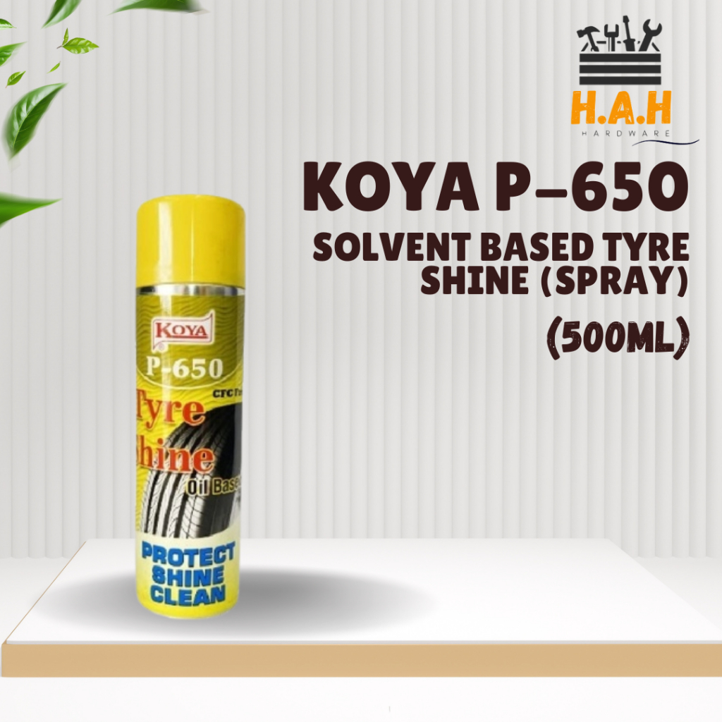 KOYA P-650 (500ml) Solvent Based Tyre Shine (Spray) | Shopee Malaysia