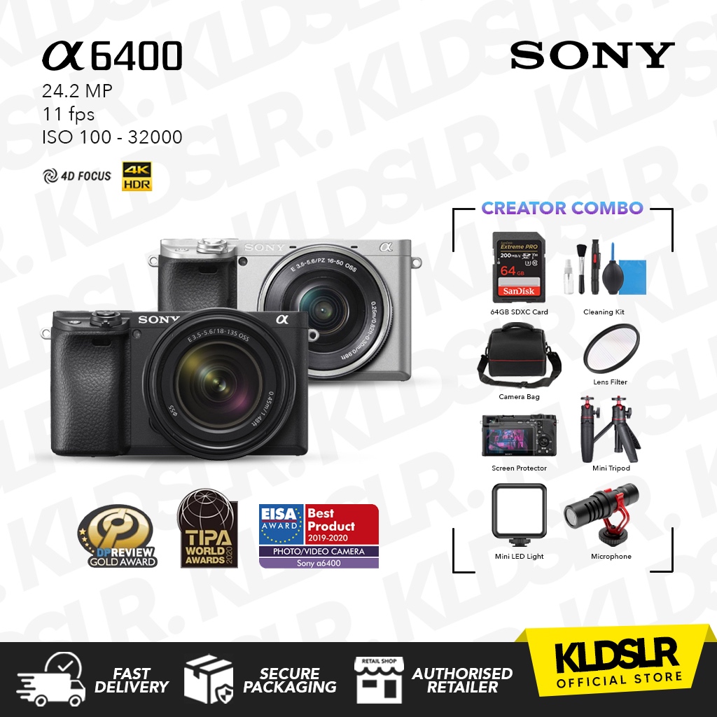Sony a6400 Mirrorless Digital Camera Body & Sony E PZ 16-50mm F3.5-5.6 OSS Lens - Sony Malaysia ...