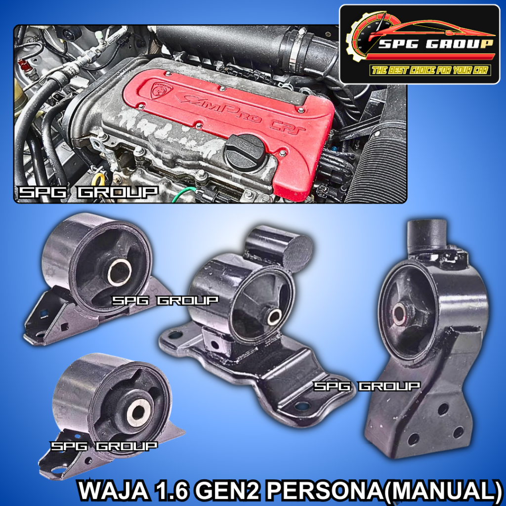 GENUINE NACO HIGH GRADE ENGINE MOUNTING KIT PROTON WAJA MMC CAMPRO GEN2 PERSONA (MANUAL ...