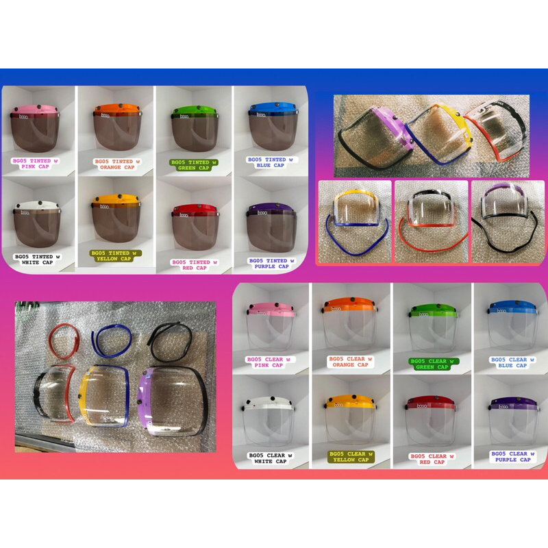 100% ORIGINAL BOGO VISOR BOGO 3 BUTTON CAP COLOUR CLEAR JERNIH TINTED ...