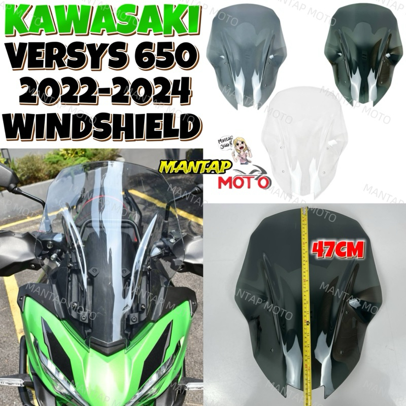 YAMAHA WINDSHIELD 47CM VERSYS 650 2022-2024 WINDSCREEN COWLING VISOR ...