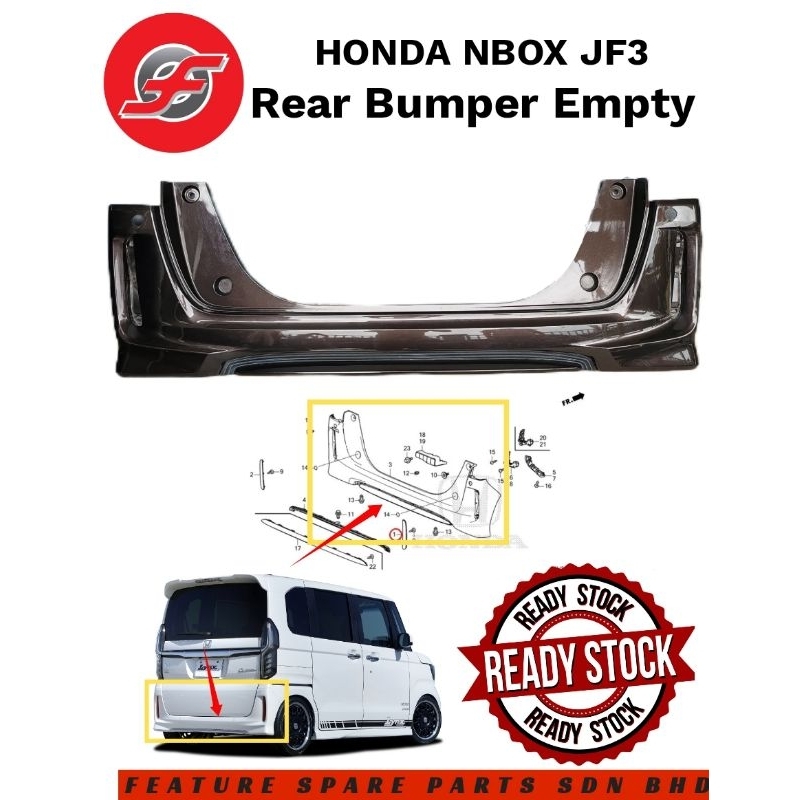 Honda Nbox JF3 Rear Bumper / N-box Rear Bumper | Shopee Malaysia