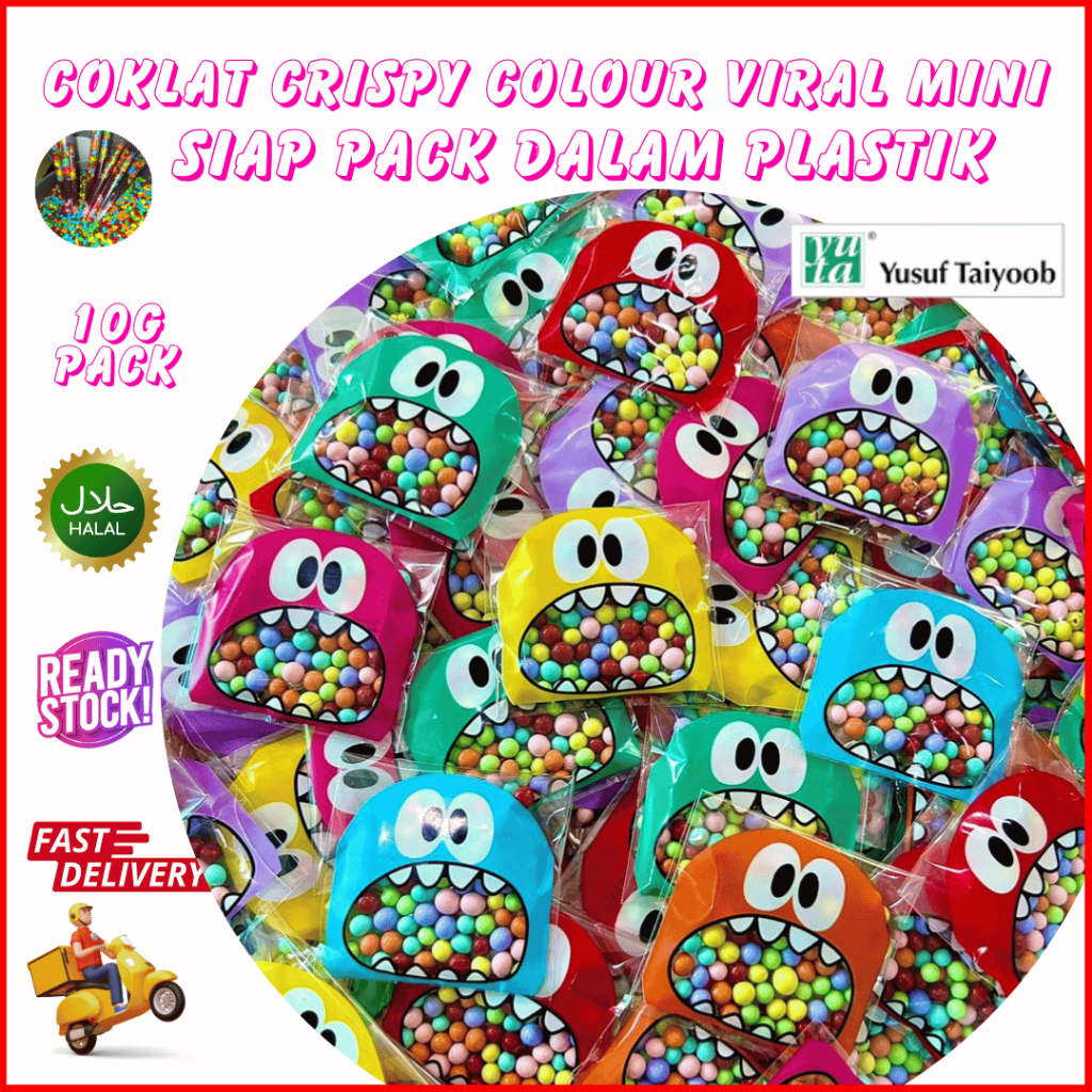 COKLAT VIRAL MINI COKLAT CRISPY COLOUR RICE Gift Goodies Doorgift Murah ...