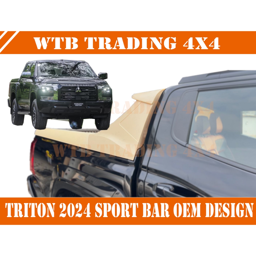 Mitsubishi triton 2024 2025 2026 Rear OEM Sport Roll Bar Spoiler Cover ...