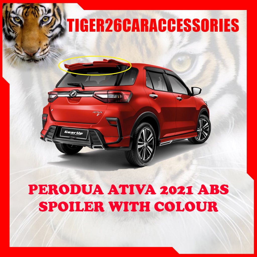 REAR SPOILER ABS PERODUA ATIVA 2021 2022 2023 2024 WITH COLOUR PAINT ...