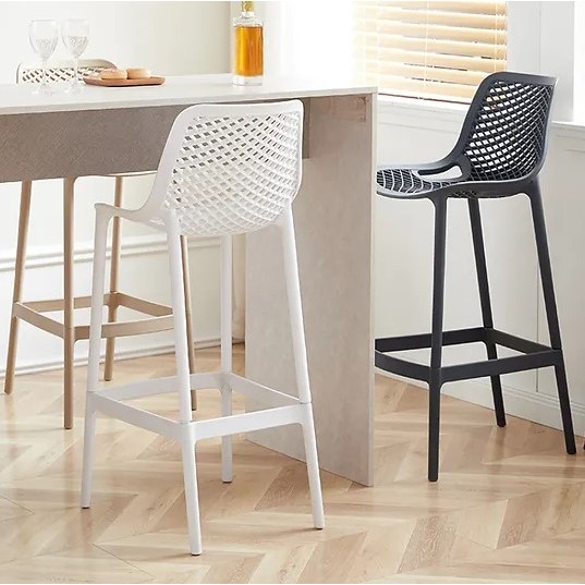 Premium Kitchen Bar High Chair Modern Armrest Dining Chair Seat Chairs ...