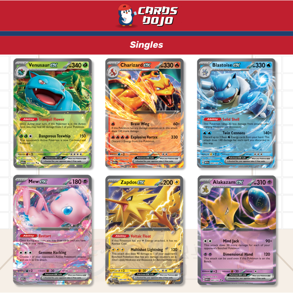 [READY STOCK] 151 Singles EX Playable Pokemon TCG English Version ...
